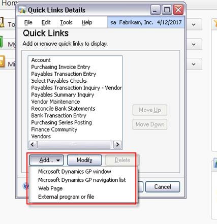 About Dynamics, Development and Life: Adding Quicklinks for Manually or ...